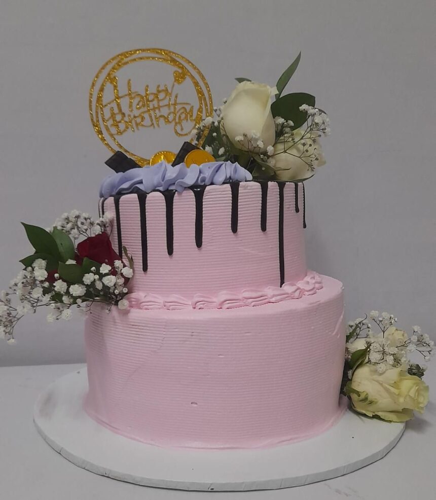 Pink Love Tiered Cake - Jospah Cakes